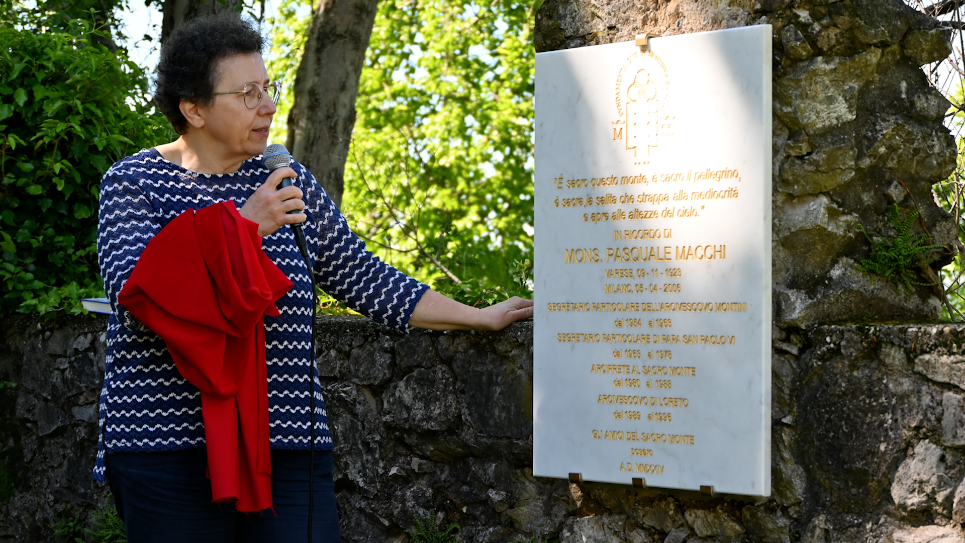 Varese: Inaugurata al Sacro Monte la targa “Mons. Macchi” - Rete55